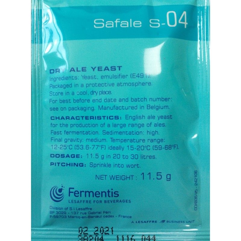 Дрожжи пивные Safale S-04 11,5 гр — купить в городе Владивосток, цена ...